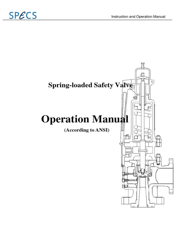 Spring-loaded Safety Valve Manual | PDF | Valve | Safety