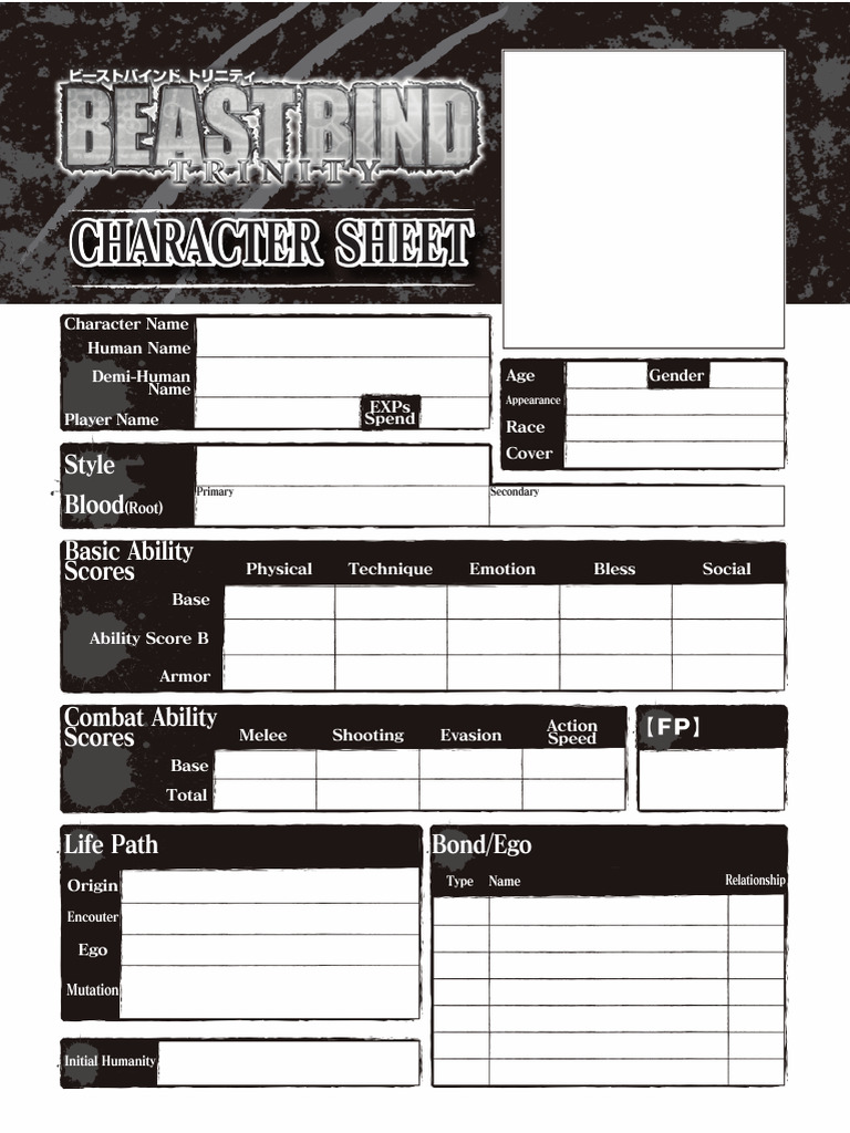 Character Sheet en | PDF