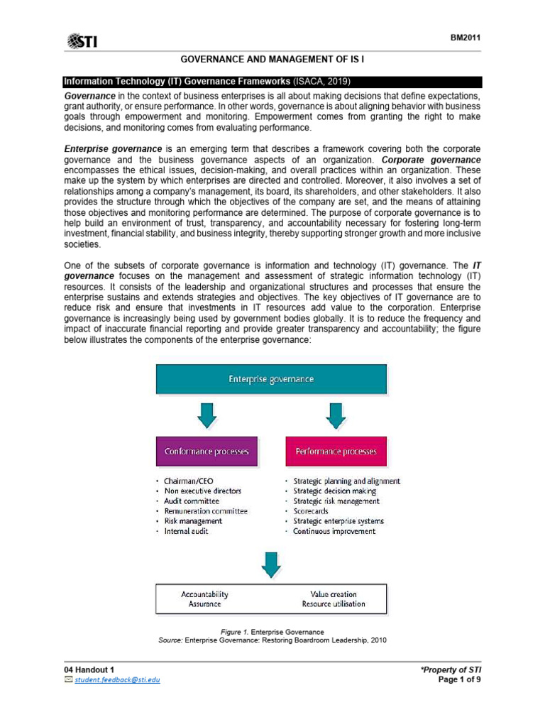 04 Handout 15 | PDF | Governance | Information Security