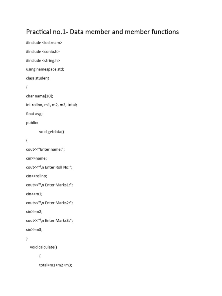 Oops Full Codes | PDF | Namespace | Computer Programming Oops Full Codes | PDF | Namespace | Computer Programming
