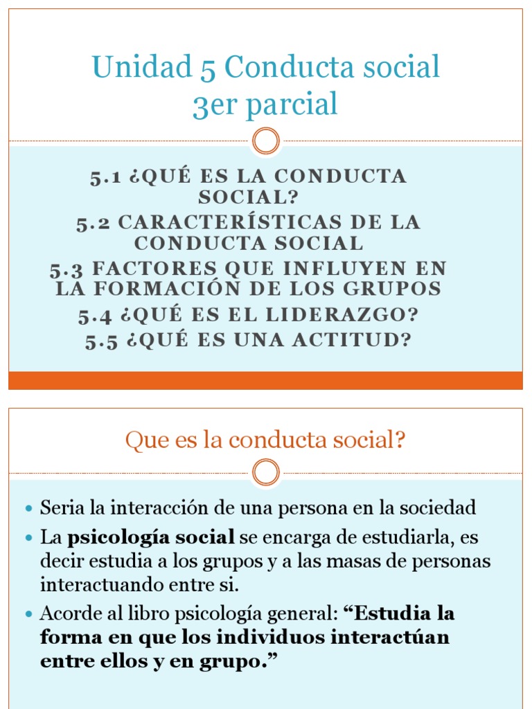 Conducta Social | PDF | Comportamiento | Conceptos psicologicos