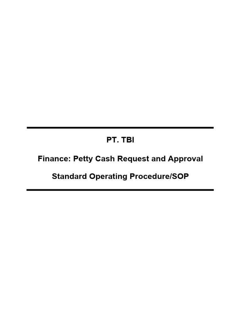 DRAFT-SOP - A.01.02-Petty Cash Request & Approval | PDF | Cash | Money
