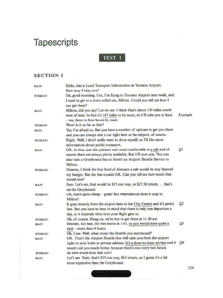 Tape - TEST 1 - IELTS 7 - Student | PDF