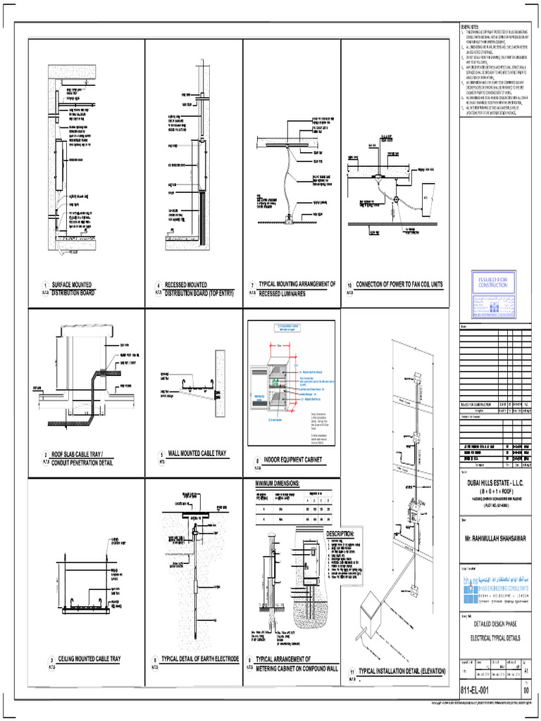 811 El 001 Electrical Typical Details | PDF