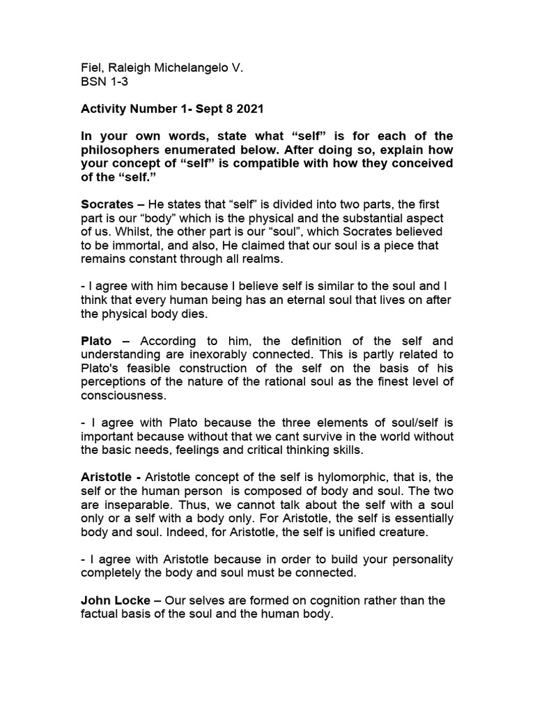 Uts Fifi | PDF | Philosophy Of Self | Soul