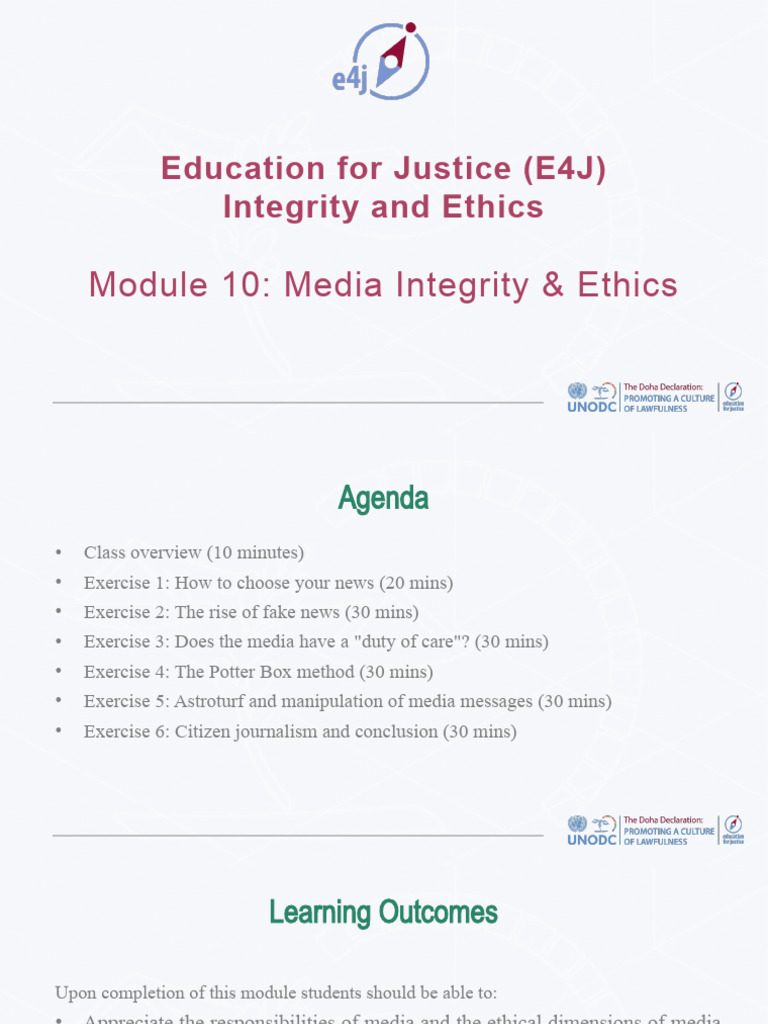 M10 Media Integrity and Ethics PPT 20181001 | Download Free PDF ...