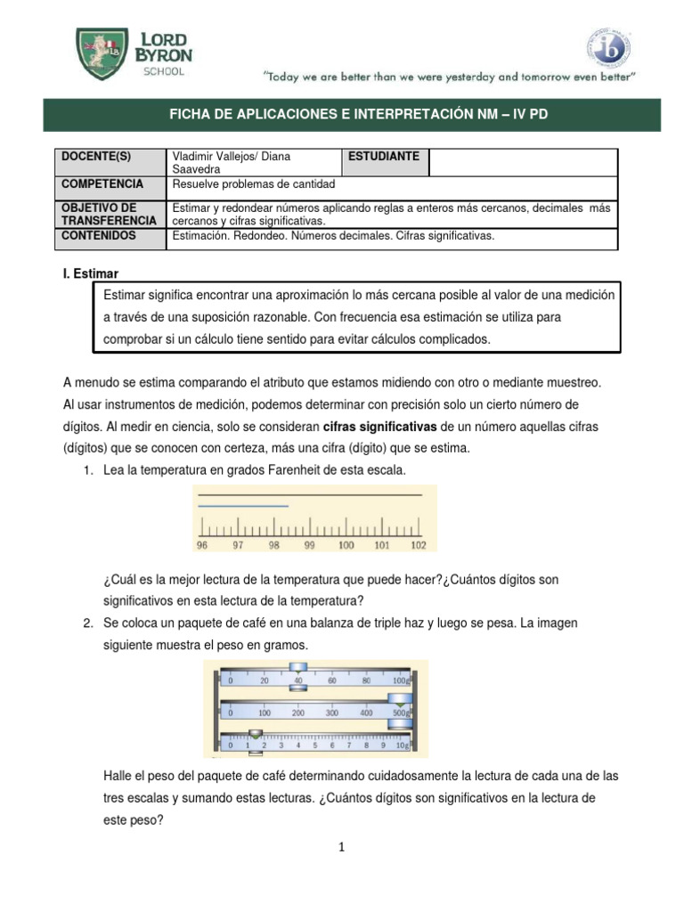 Medidas Estimaciones Decimales Cs | PDF | Medición | Decimal