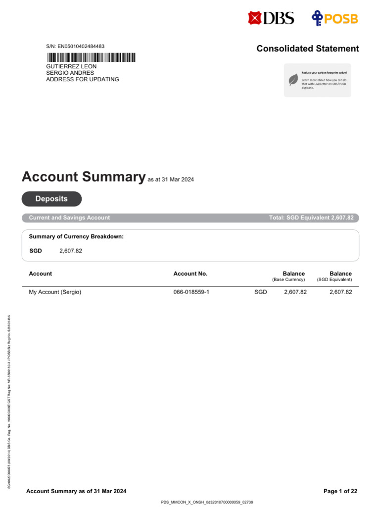 Account Summary as of Mar 2024 | PDF | Personal Finance | Business