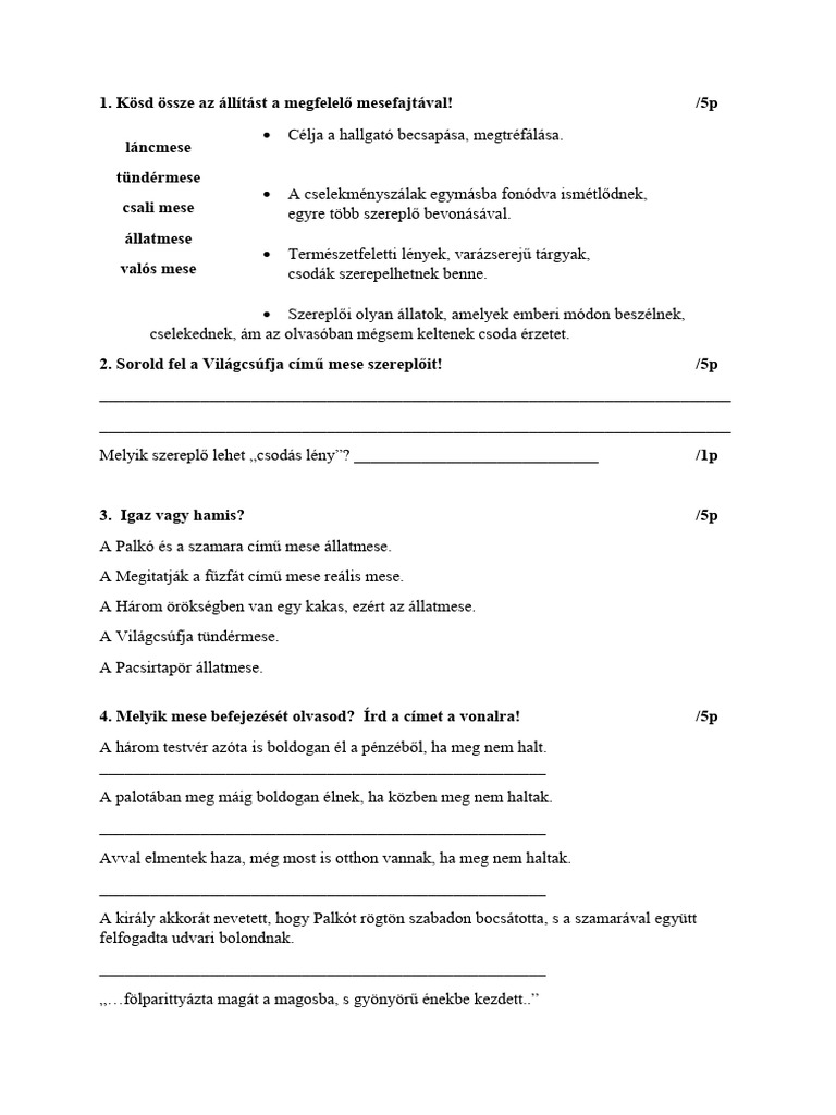 Mese felmérő | PDF