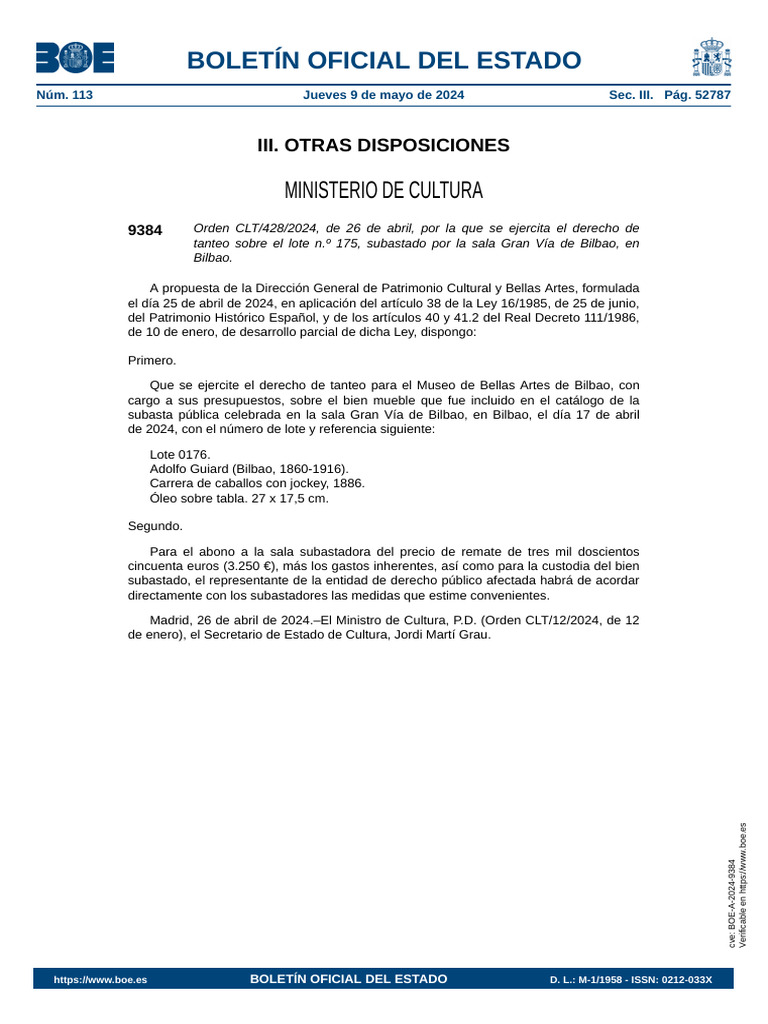 BOE-A-2024-9384 | PDF | Gobierno