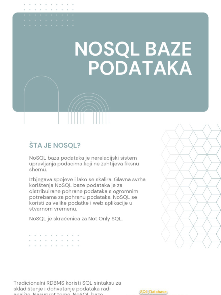 NoSQL Baze Podataka | PDF