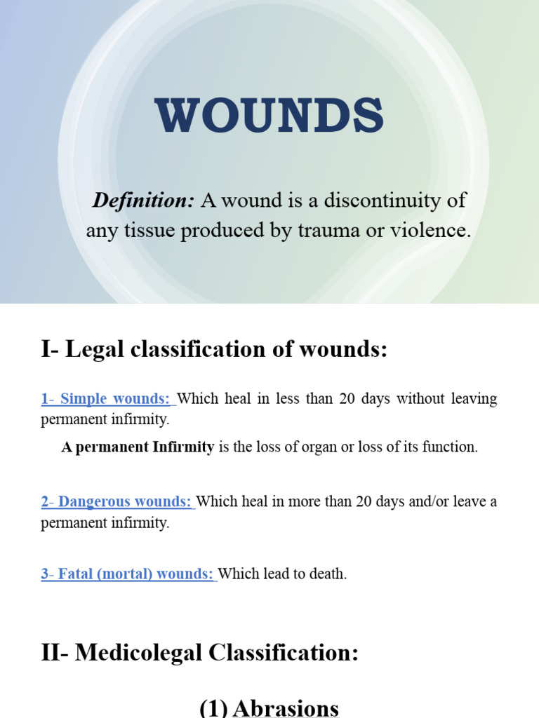 WOUNDS | PDF | Heart | Shock (Circulatory)