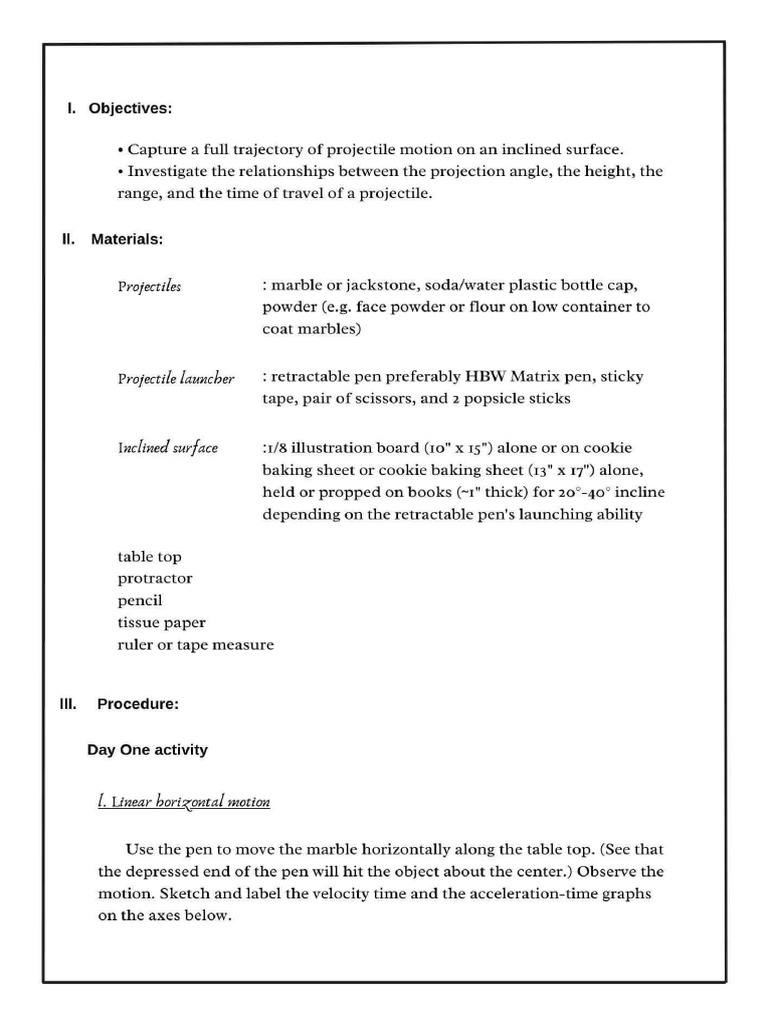 Projectile Motion on Inclines Explained | PDF | Physics | Physical ...