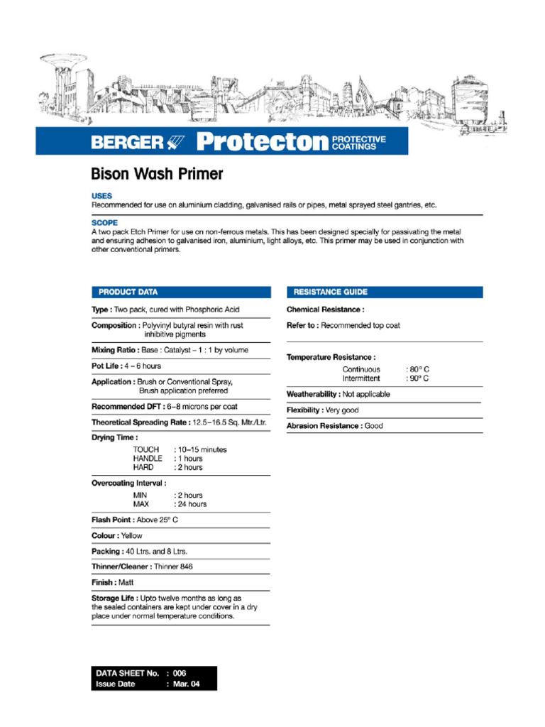 DS 006 Bison Wash Primer | PDF