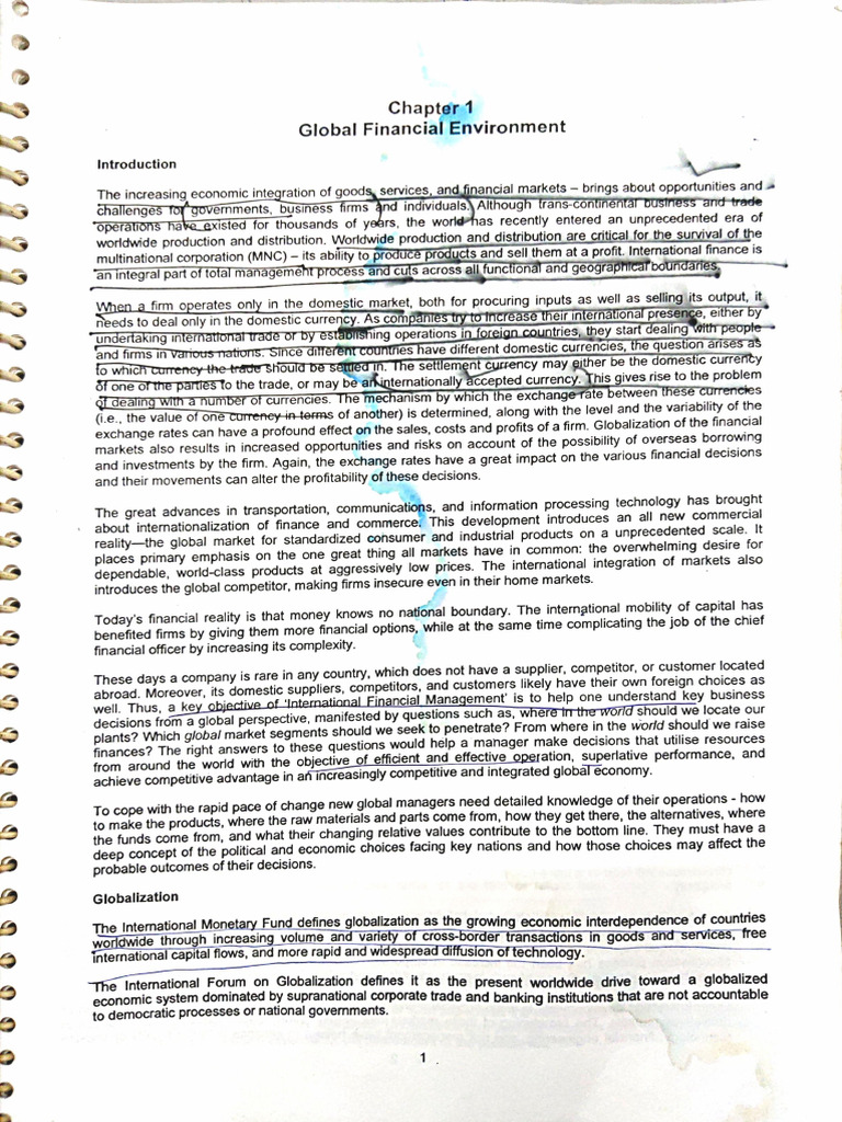 Module 1 (International Financial Environment) | PDF | Balance Of ...