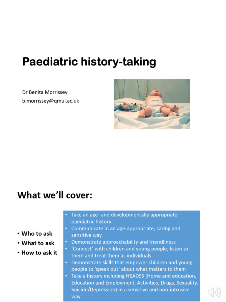 Pediatric History-Taking Guide | PDF | Pregnancy | Medical Specialties
