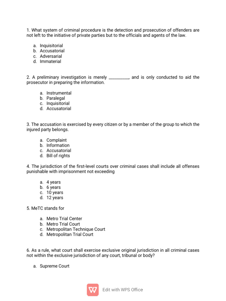 Criminal Procedure | PDF | Lawsuit | Trials
