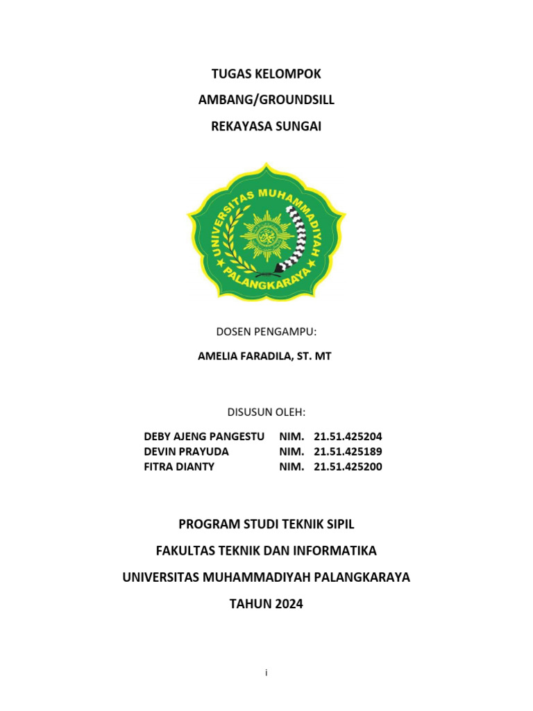 Ambang Atau Groundsill | PDF | Sains & Matematika