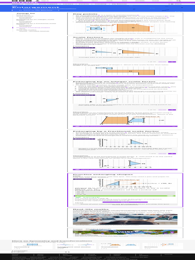 Understanding Shape Enlargement in Math | PDF