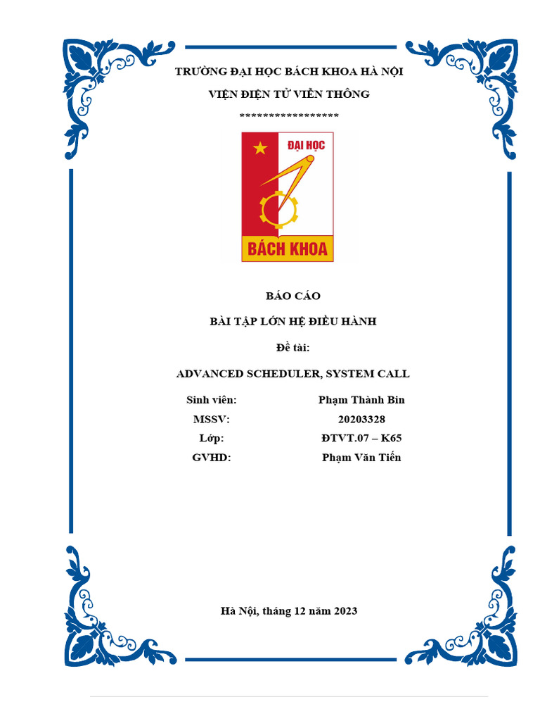 BTL Hedieuhanh | PDF