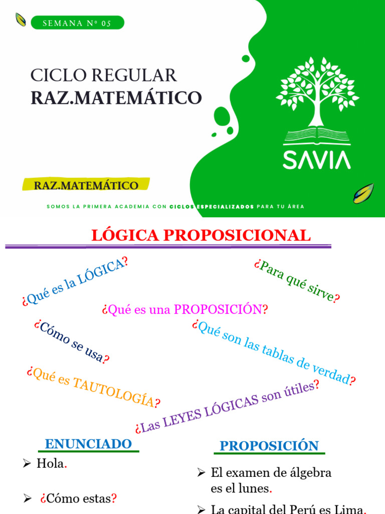 RM Semana 5 - Ii | PDF | Proposición | Interpretación (filosofía)