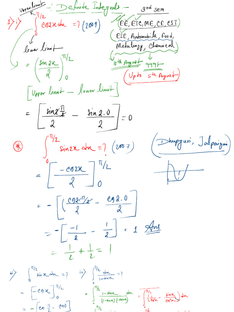 Indefinite Integral Pdf