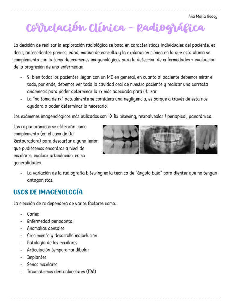 Clase 3 Correlacion Clinica + Radiografica | Descargar gratis PDF ...