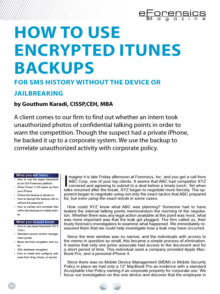 Karadi-eForensics Ope01 2014-Only | PDF | I Cloud | Ios Karadi-eForensics Ope01 2014-Only | PDF | I Cloud | Ios