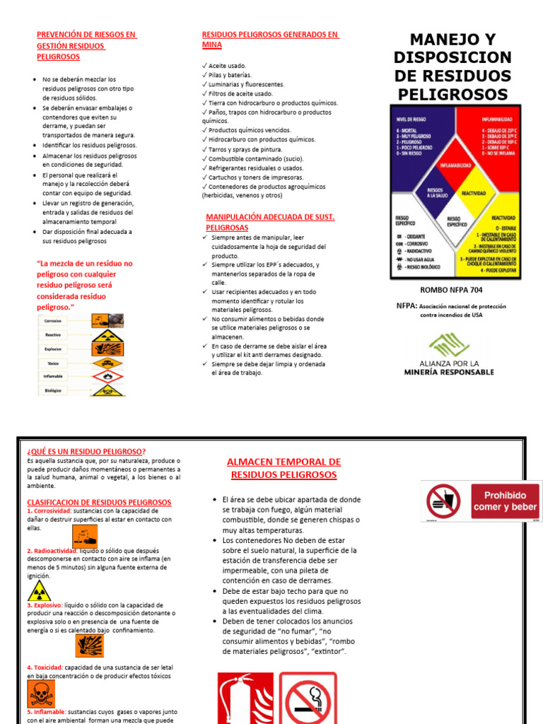 Tripticos RESPEL | PDF | Residuos | Materiales