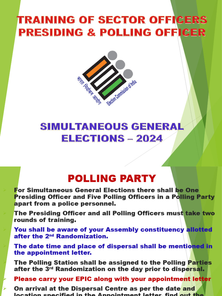 POLL DAY 2024 Duty | PDF | Voting | Identity Document