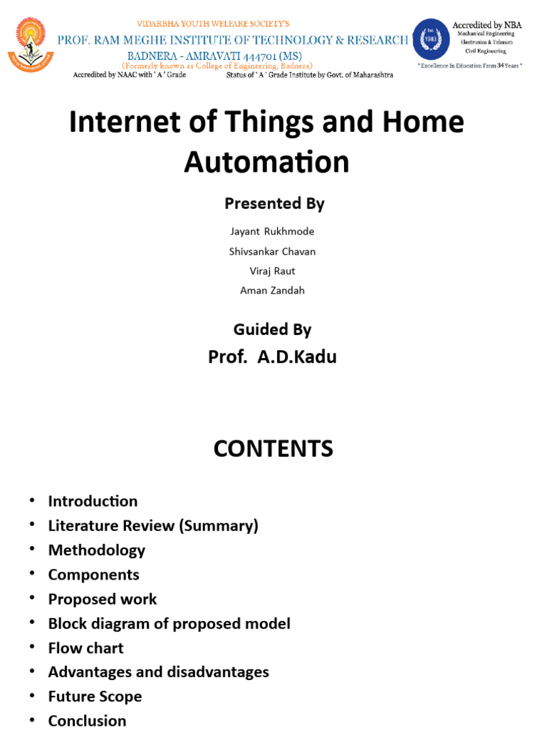 Internet of Things and Home Automation1 | PDF | Internet Of Things | Home Automation