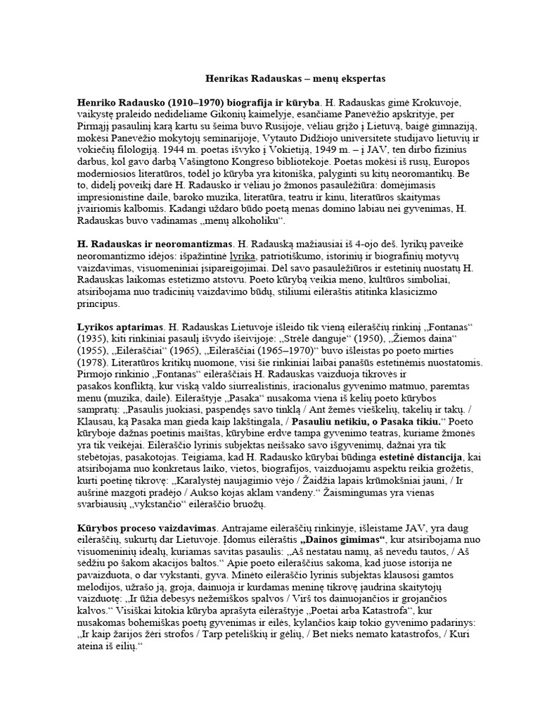 Henrikas Radauskas | PDF