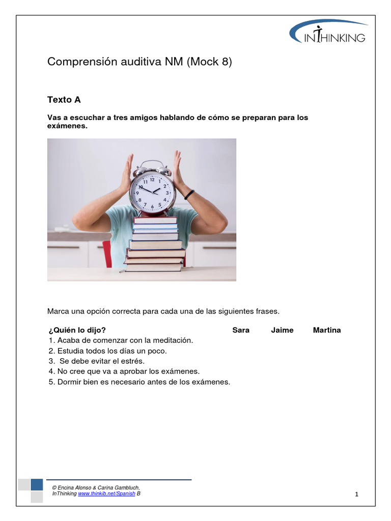 Preguntas - IB SPANISH B LISTENING | PDF | Perú