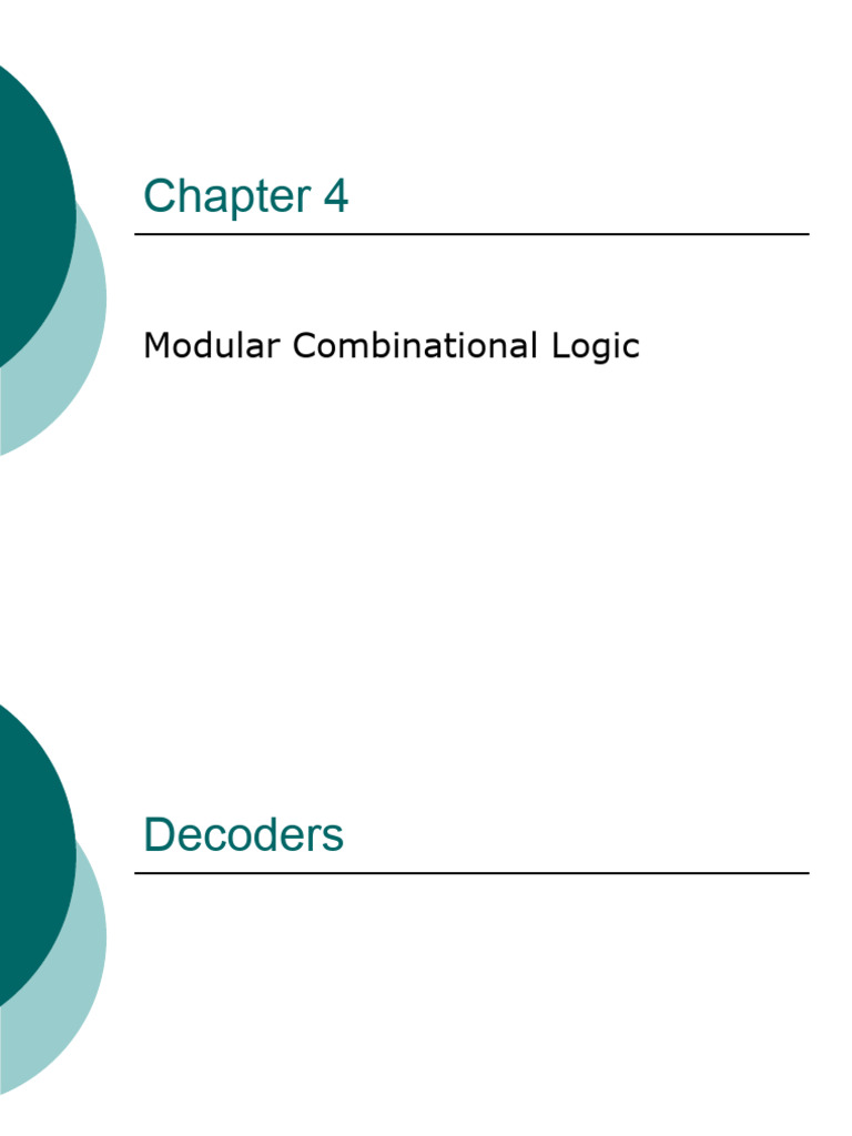 04 - Chapter 4 - Modular Comb Logic | PDF | Digital Electronics | Arithmetic