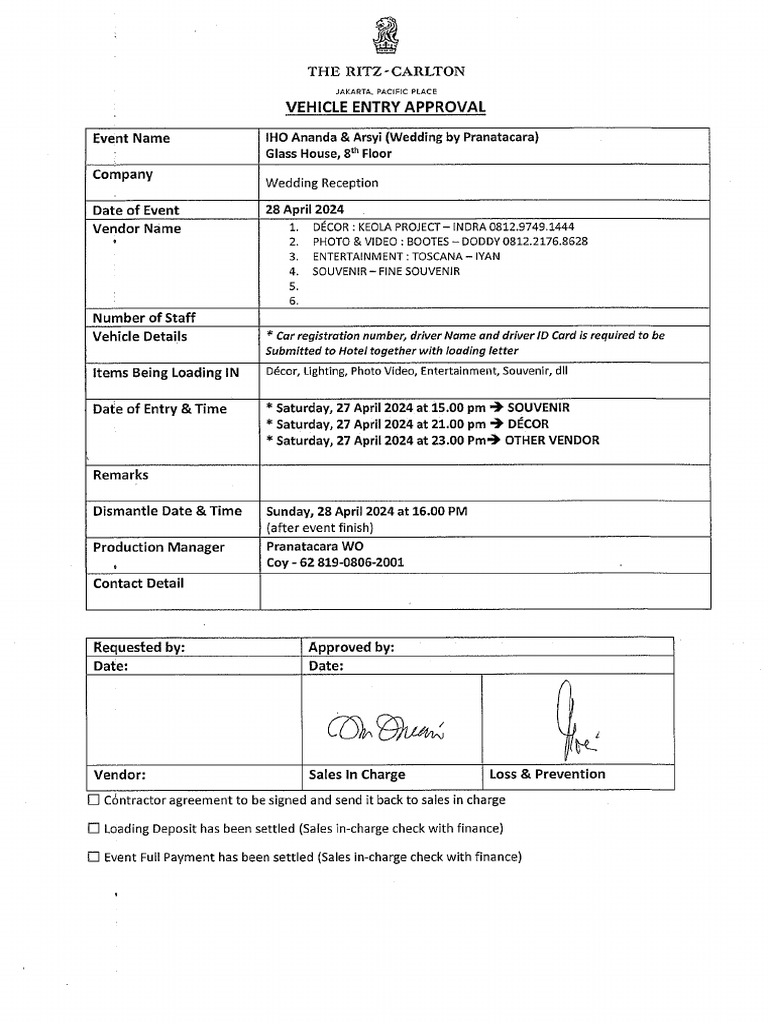 Loading Letter - Pranatacara | PDF