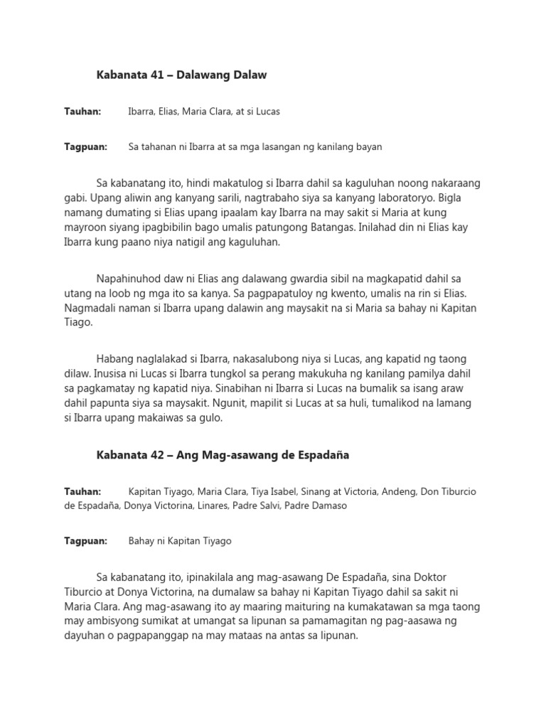 Kabanata 41 42 NG Noli Me Tangere | PDF