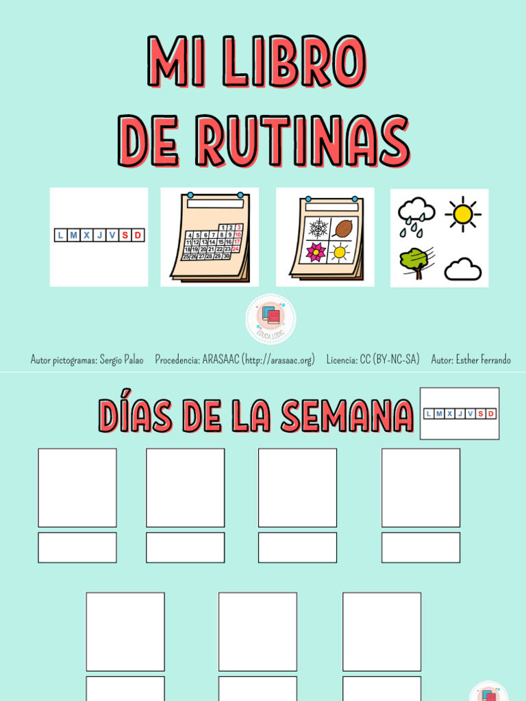 Agenda Visual de Pictogramas para Autismo | PDF