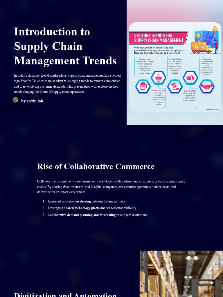 Supply Chain Management Trends | PDF | Supply Chain | Supply Chain ...