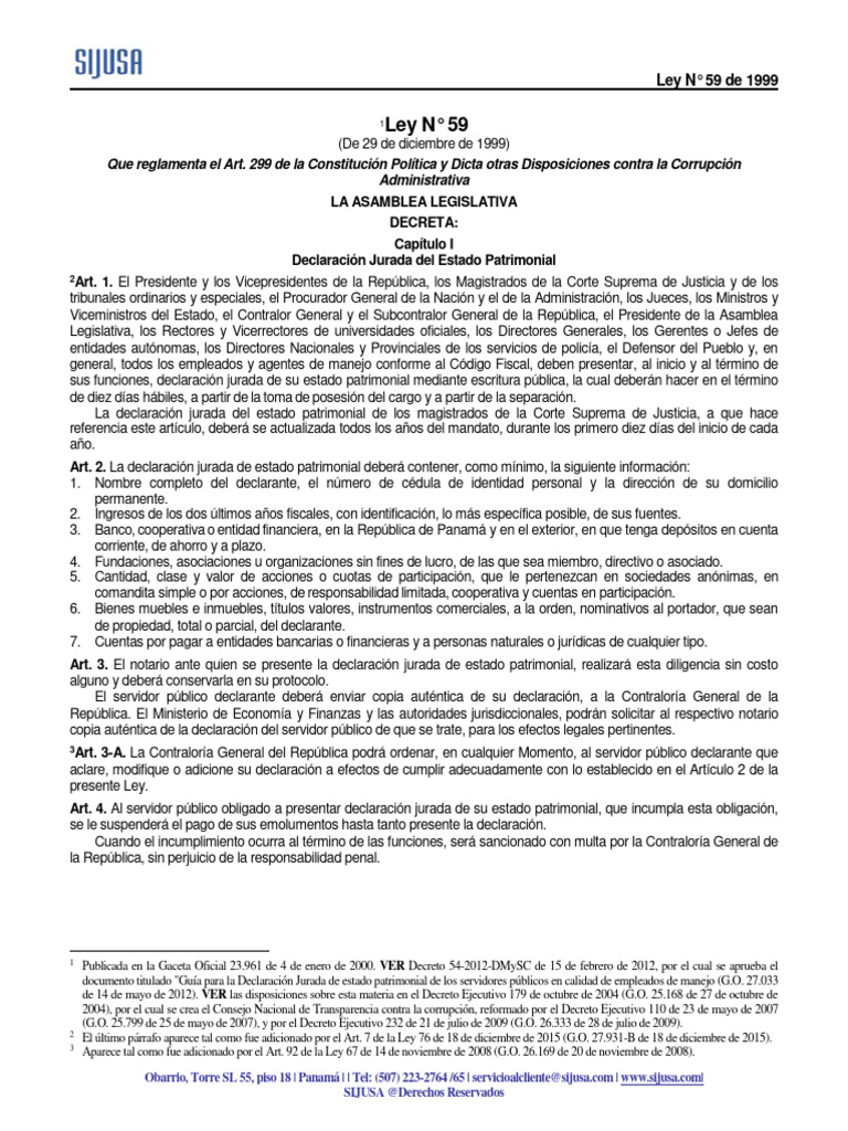 Ley #59 | PDF | Debido al proceso | Ley Pública