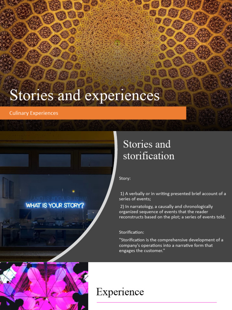 Storification and Experiences | PDF | Plot (Narrative) | Experience