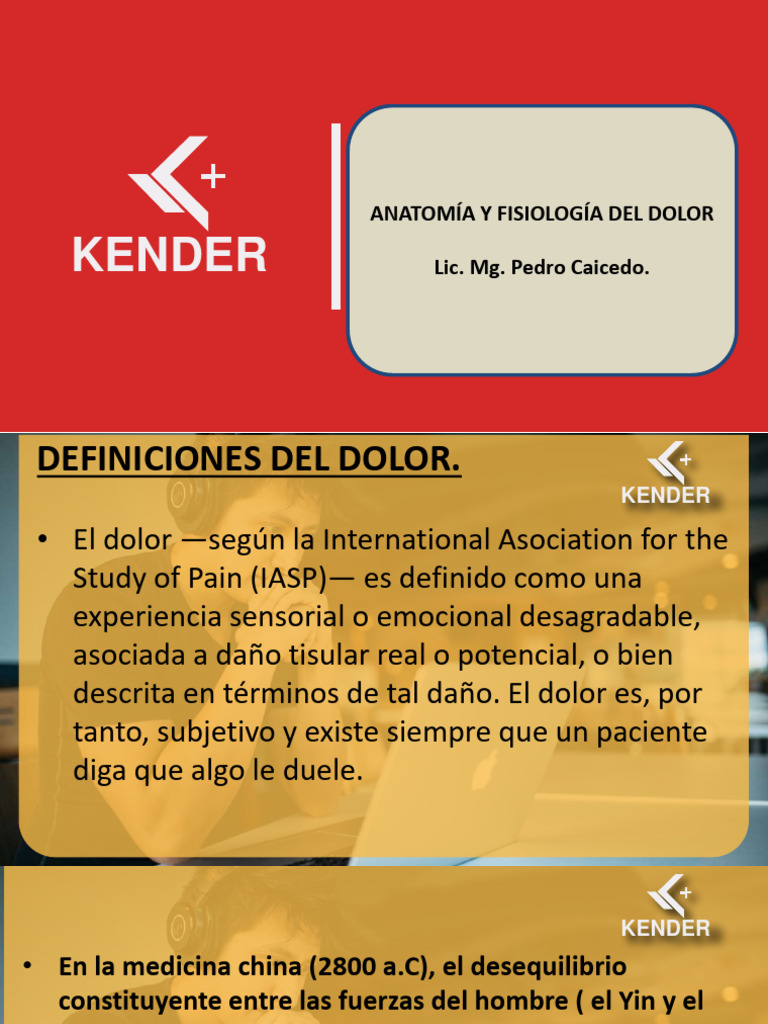 Anatomia y Fisiologia Del Dolor | PDF | Dolor | Cerebro