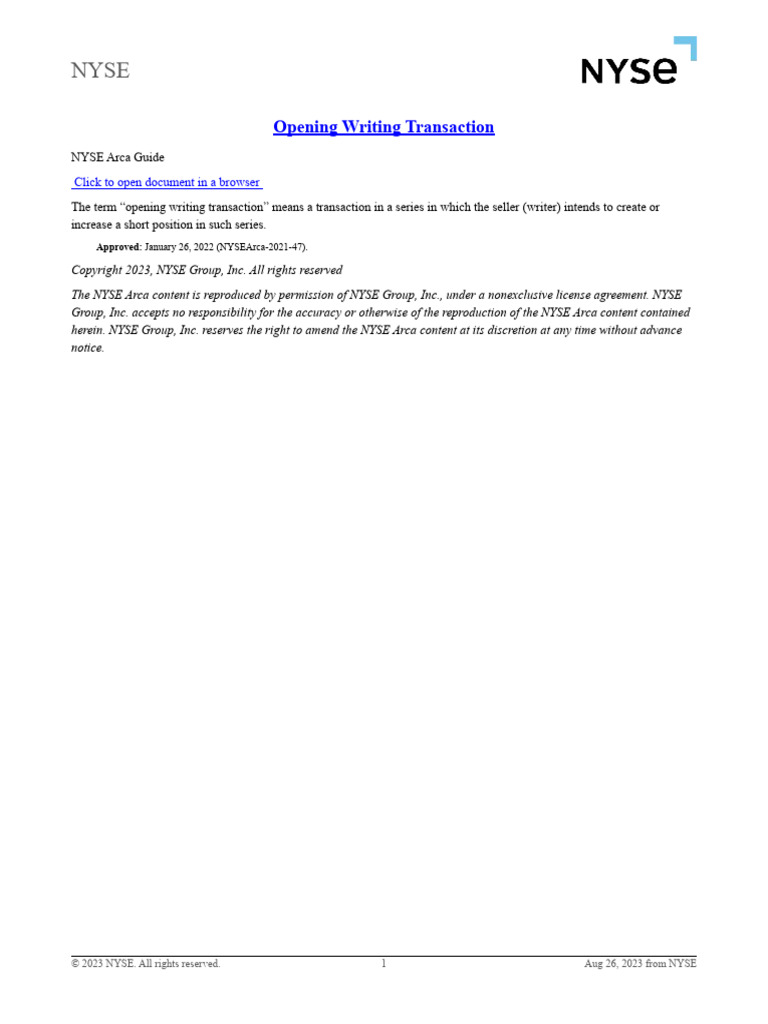 Opening Writing Transaction | PDF | Finance & Money Management | Art