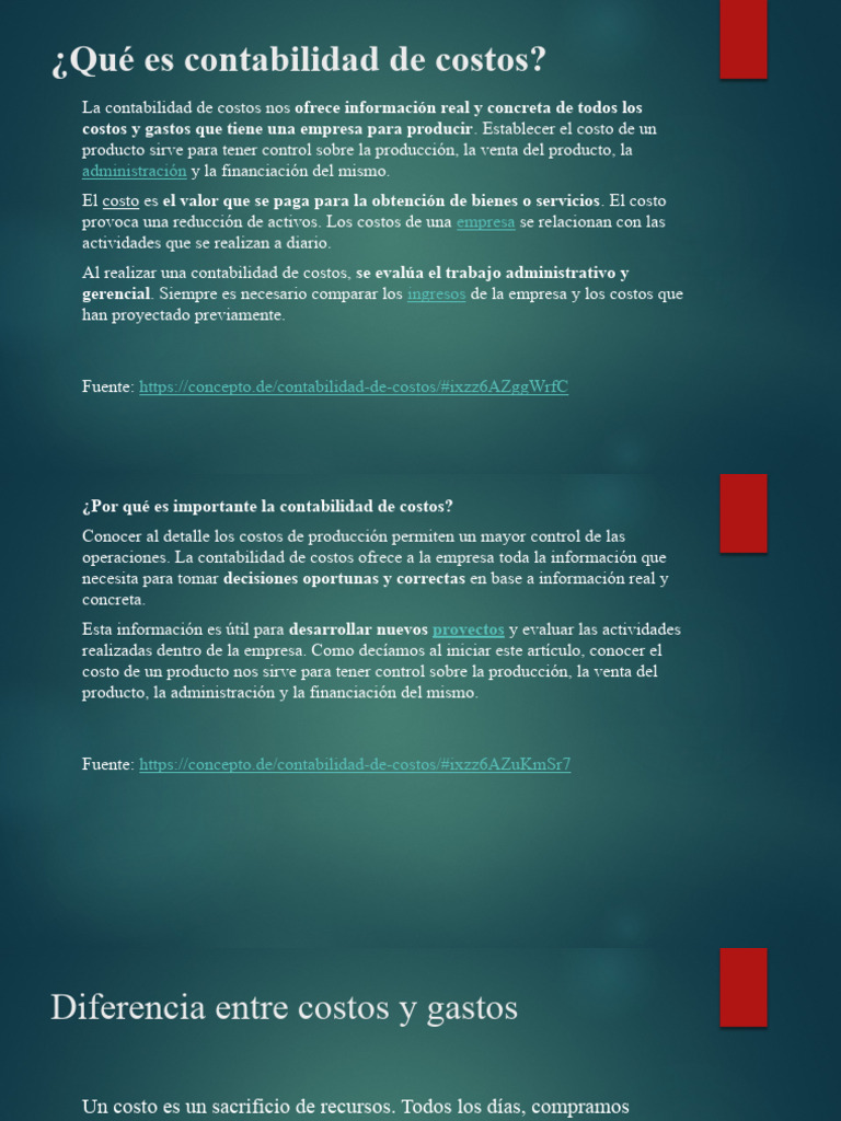 Contabilidad de Costos | Descargar gratis PDF | Costo | Contabilidad