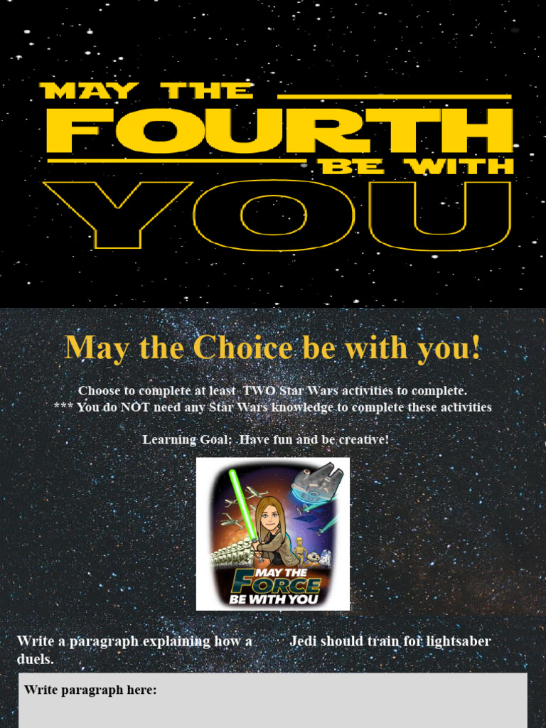 May The 4th Be With You - Choice Board | PDF | Computers