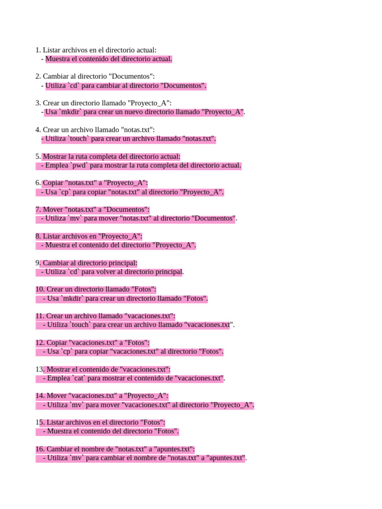 practica-comandos-basicos-Linux | PDF | Archivo de computadora | Directorio (Computación)