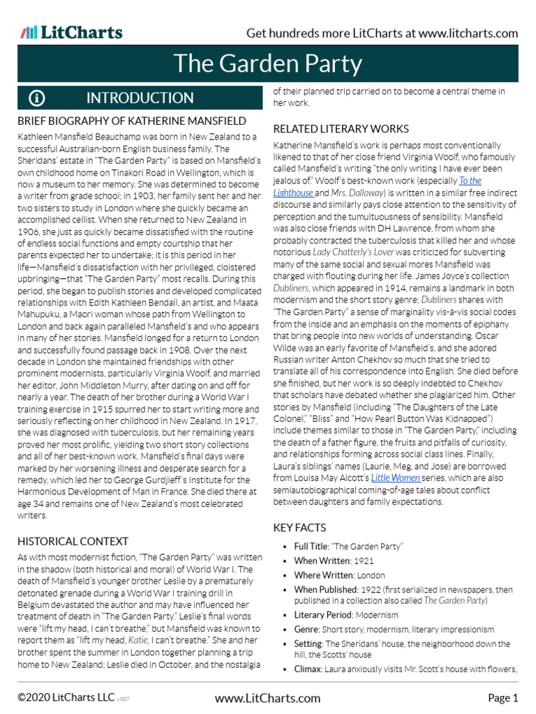 Katherine Mansfield's World | PDF | Katherine Mansfield | Narration