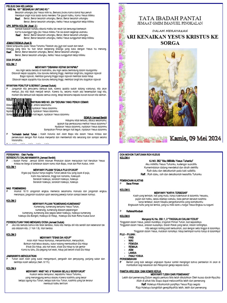 Tata Ibadah Pantai 2024 | PDF