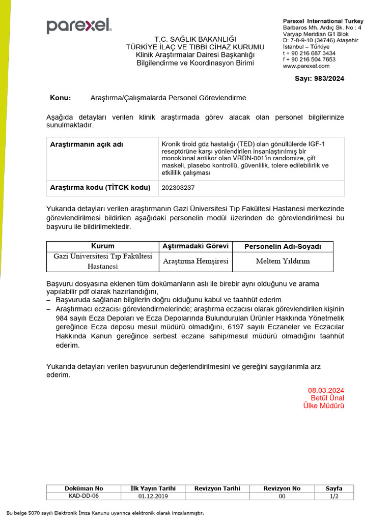 TUR RA Submission 20240308 Site Staff Assignment (MeltemY) - Non ...