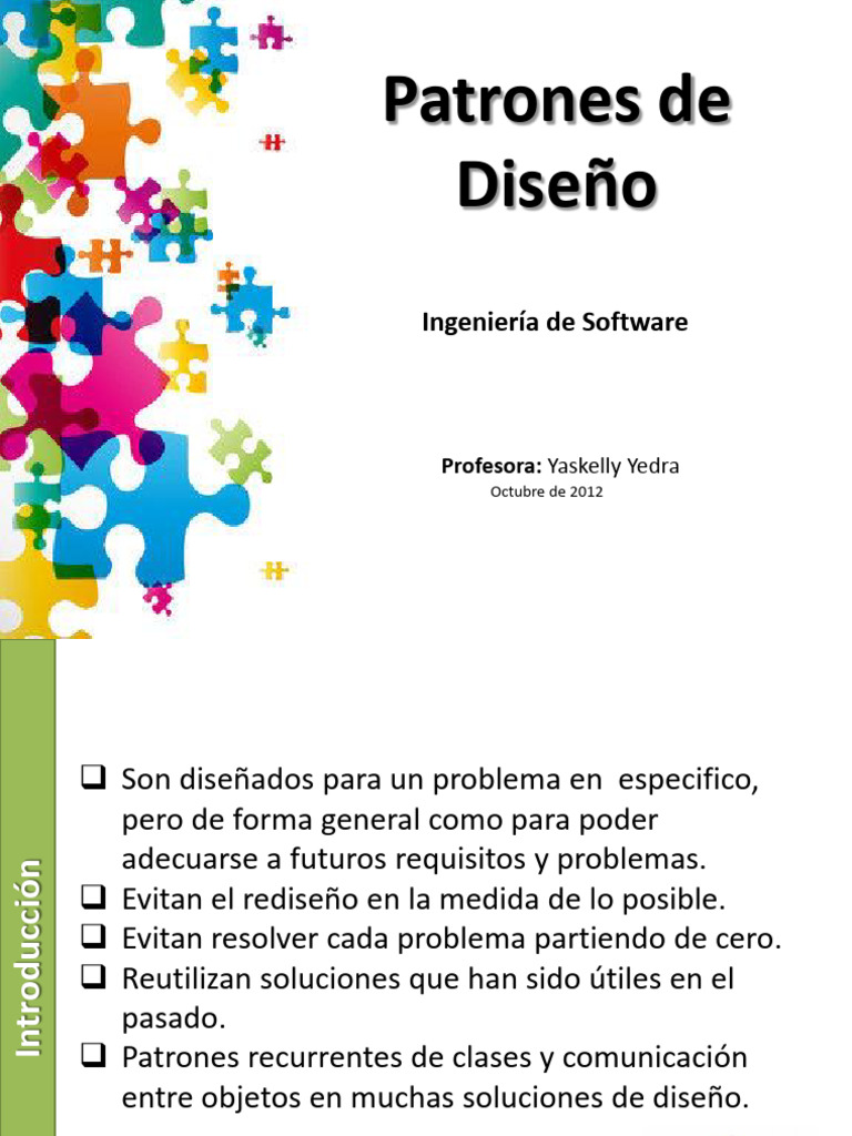 Guía de Patrones de Diseño Software | PDF | Patrón de diseño de ...