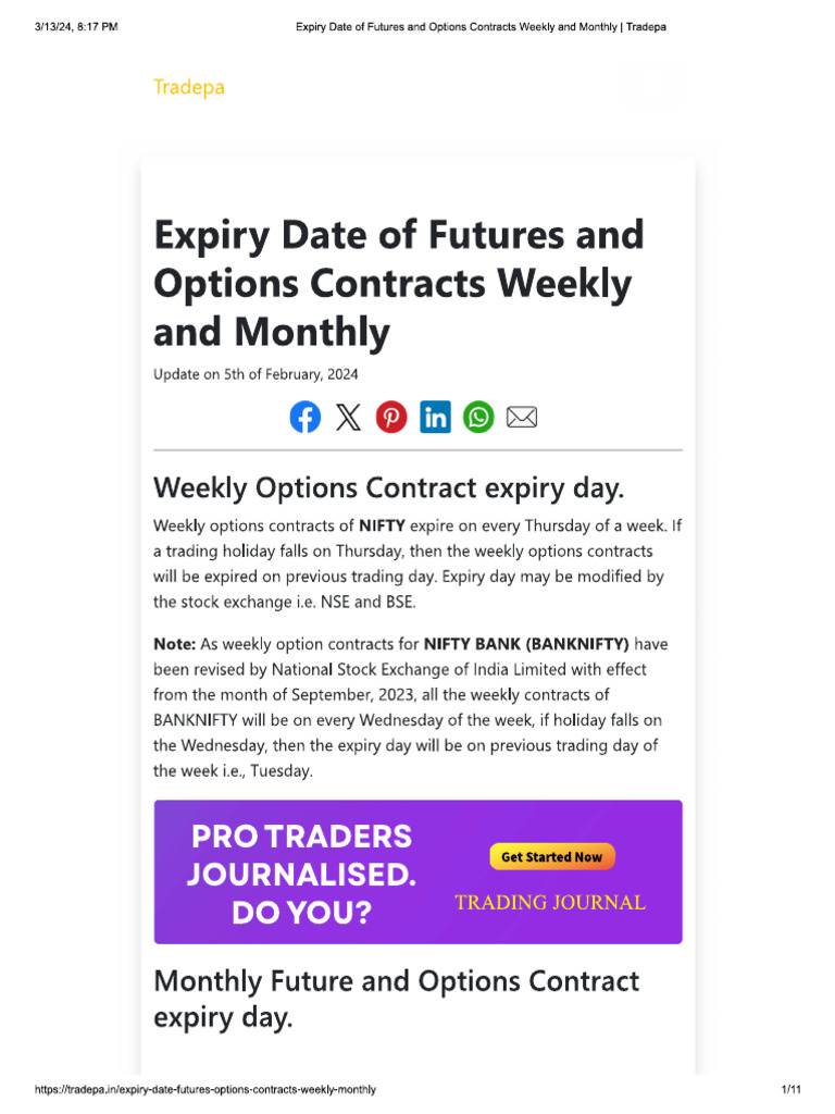 FnO Expiry 2024 | PDF